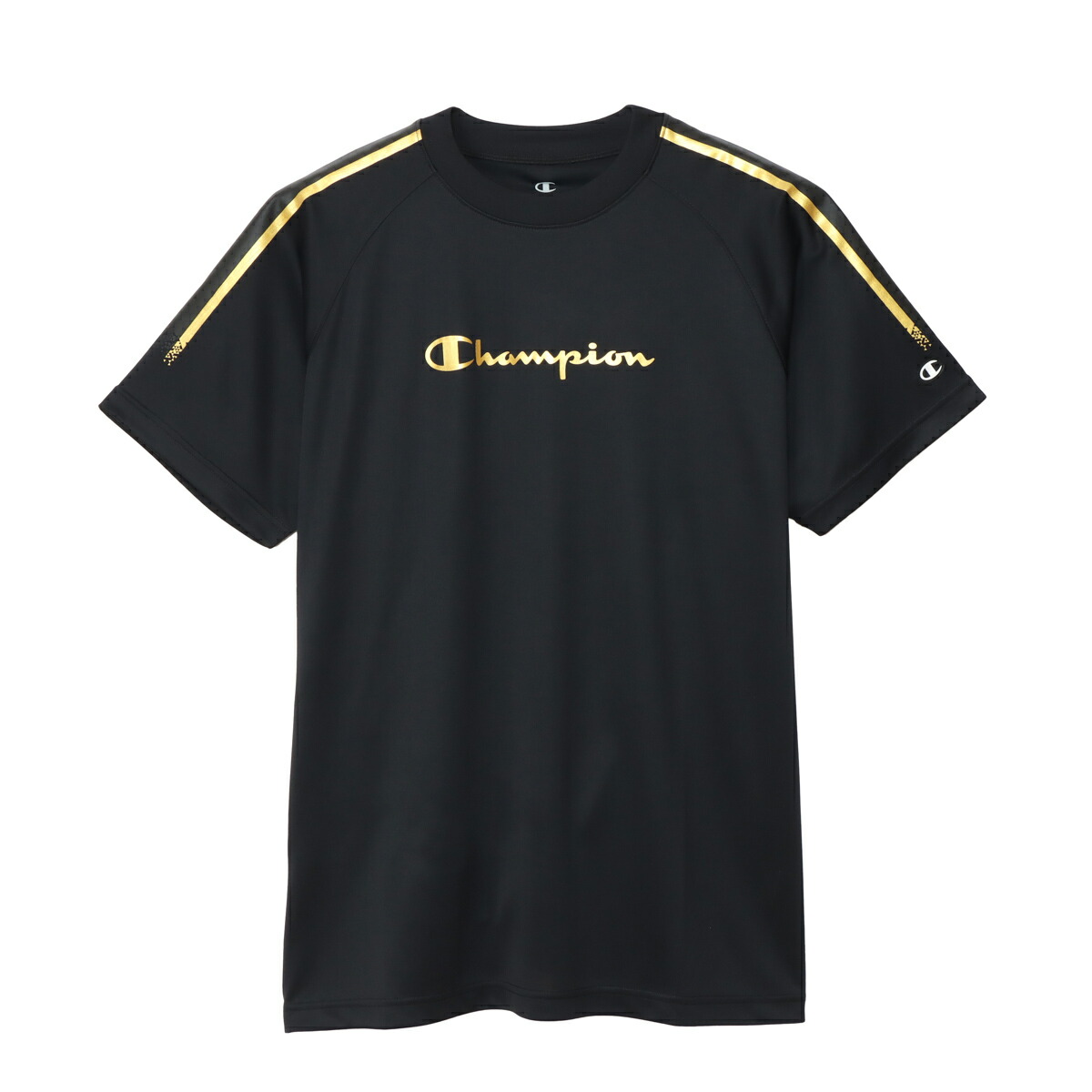 【楽天市場】チャンピオン CHAMPION C3-BV301 SHORT SLEEVE T-SHIRT ブラックXゴールド：Sports M