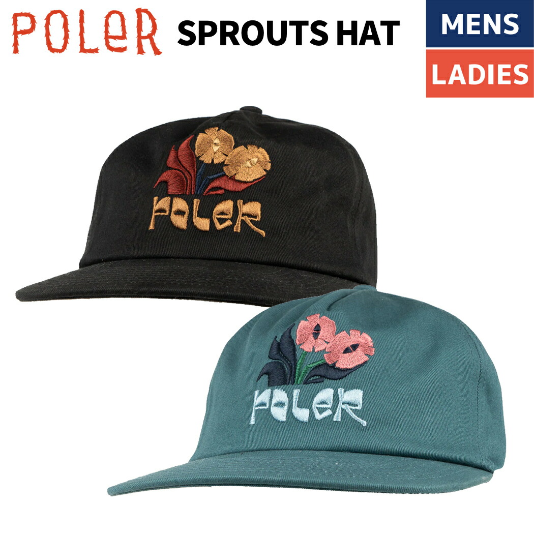 【楽天市場】ポーラー POLeR SPROUTS HAT スプラウツハット ユニセックス コットン キャップ ブラック ブルー カジュアル 帽子 キャップ 221ACU7003-BLK ...