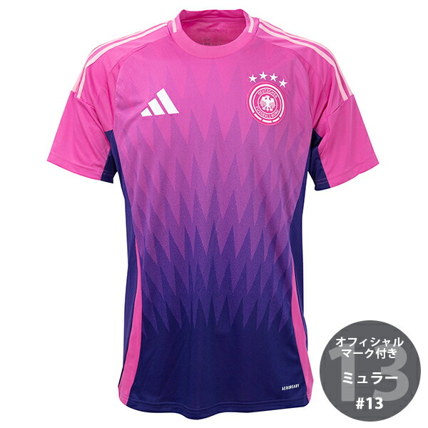 【楽天市場】【スピード出荷】アディダス 2024 ドイツ代表 #13 ミュラー アウェイ レプリカユニフォーム メンズ・レディース サッカー ...