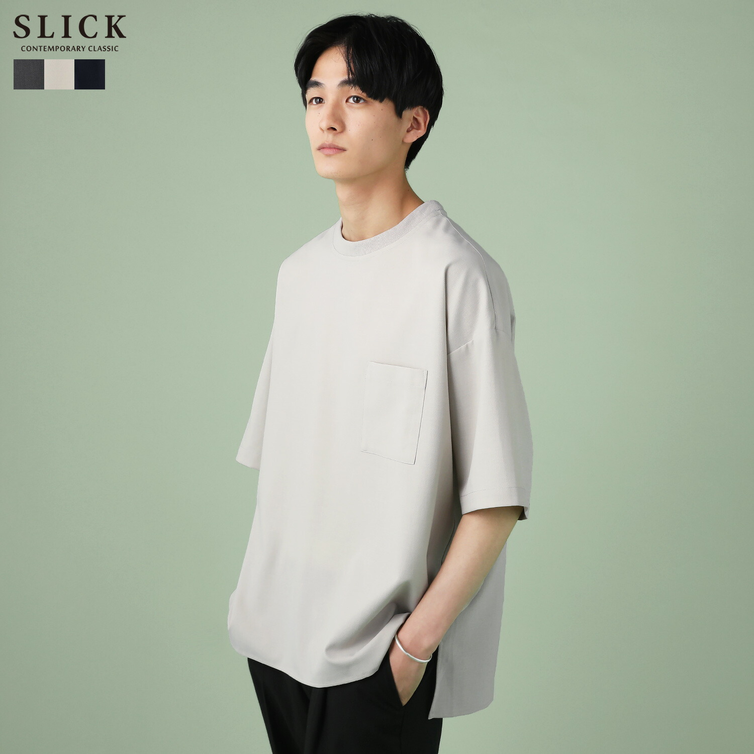 【楽天市場】Tシャツ カットソー メンズ 春 夏 半袖 アムンゼンクロス 無地 クルーネック アイボリー チャコール M L 5265708 ...