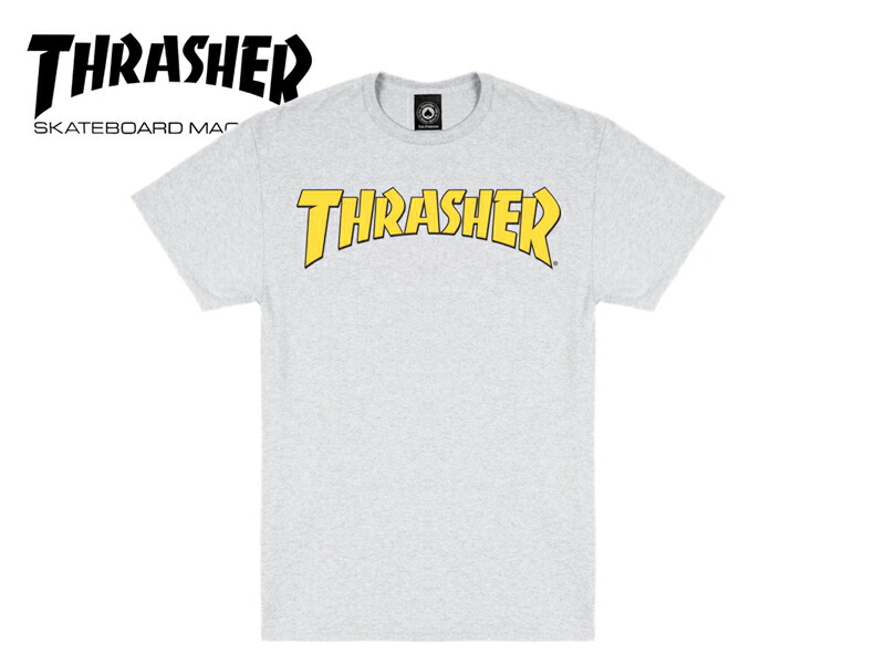 【楽天市場】THRASHER スラッシャー COVER LOGO T-SHIRT ASH GREY Tシャツ カバーロゴ アッシュグレー 21490 [スケボー メンズ レディース]：ストリーム