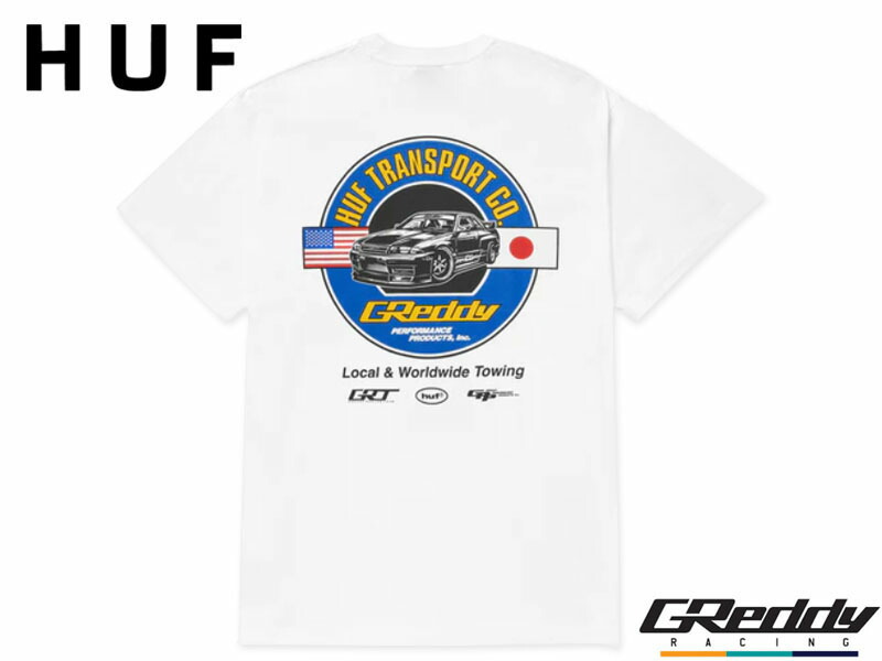 【楽天市場】HUF×GREDDY RACING ハフ×グレッディ TRANSPORT T-SHIRTS WHITE Tシャツ ホワイト ...