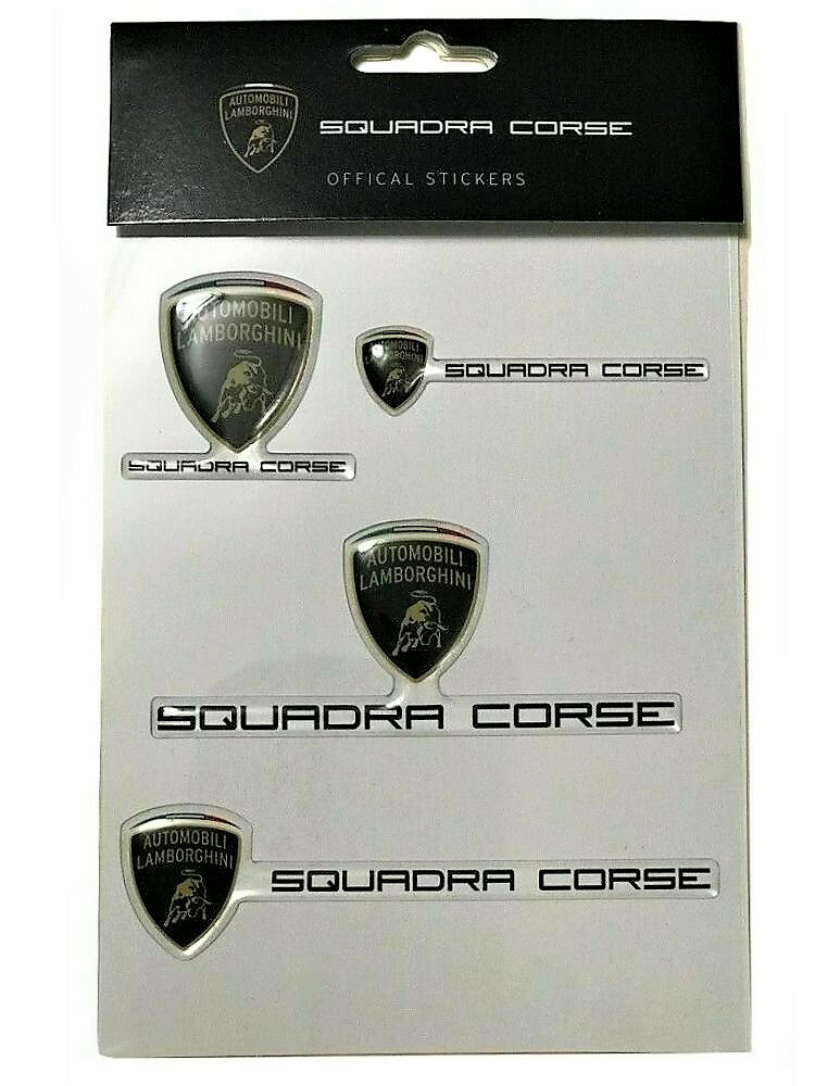 【楽天市場】★送料無料★Lamborghini Automobili Squadra Corse STICKER 3D ランボルギーニ ...
