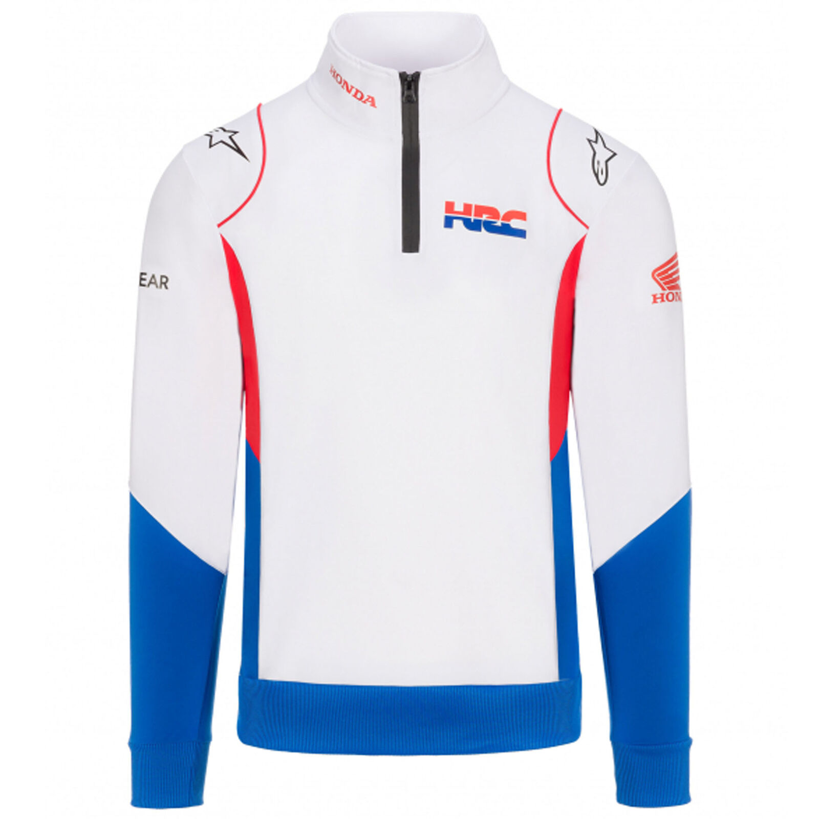 【楽天市場】★送料無料★Honda HRC Official Sweatshirt ホンダ オフィシャル ハーフジップ スウェット ホワイト ...