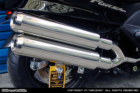 【楽天市場】WirusWin フォルツァ（MF08） 前期・後期 スタイリッシュ ツイン マフラー ジェットタイプ /ウイルズウィン：エスエスオート楽天市場店