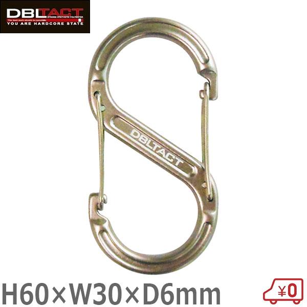 【楽天市場】DBLTACT アルミS型カラビナ ガンメタ 耐荷重250g DT-AKS-60G 60mm 工具 落下防止 腰袋吊り下げ キーホルダー 金具：S．S．N