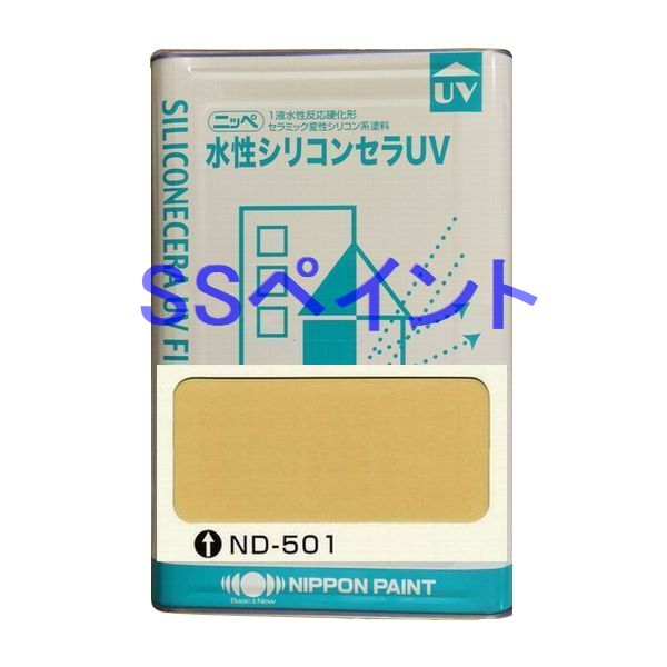 【楽天市場】日本ペイント 水性シリコンセラUV 色：ND-501 15kg（一斗缶サイズ）：SSペイント