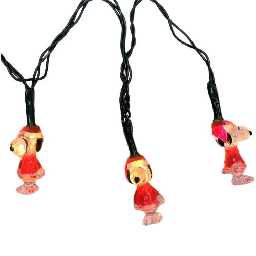 【楽天市場】Peanuts LED Snoopy Christmas Light Set 10 Lights ピーナッツ スヌーピー ...