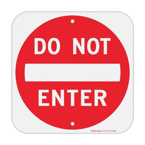 【楽天市場】Do Not Enter Square Sign Reflective 反射 立ち入り禁止 看板 アルミニウム アメリカ USA ...