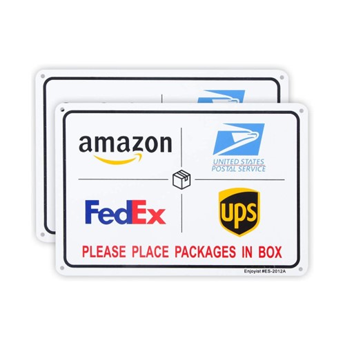 【楽天市場】Please Place Packages In Box Sign 荷物 箱 お願い サイン看板 プレート 宅急便 郵便 宅配 ...