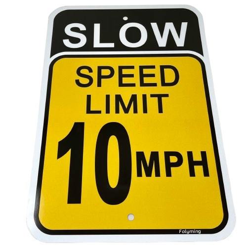 【楽天市場】Slow Speed Limit 10 MPH Sign スロー ダウン スピード リミット 10マイル サイン 看板 標識 ...