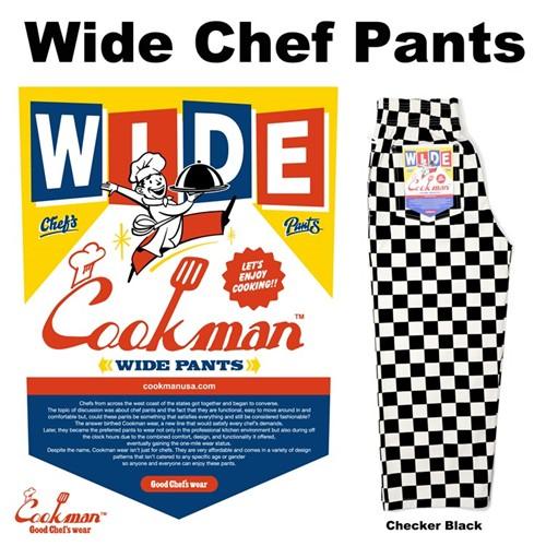 【楽天市場】クックマン ワイド シェフパンツ Wide Chef Pants Checker Black チェッカー ブラック チェック ...