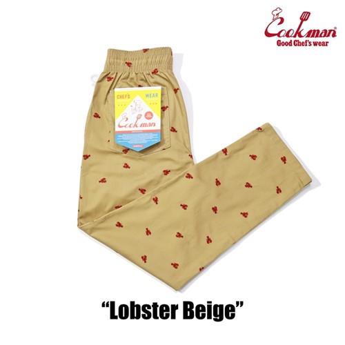 【楽天市場】クックマン シェフパンツ Chef Pants Embroidery Lobster Beige エンブロイダリー ロブスター ...