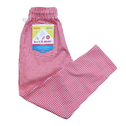 【楽天市場】クックマン シェフパンツ Chef Pants Gingham Red ギンガム チェック レッド 赤 アメリカ アメリカン ...