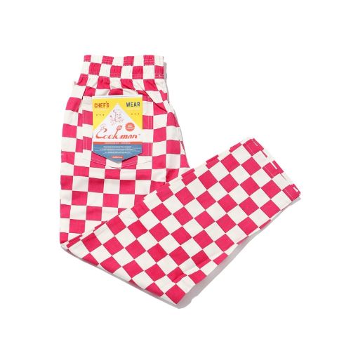 【楽天市場】クックマン シェフパンツ Chef Pants Checker Pink チェッカー ピンク アメリカ アメリカン COOKMAN ...