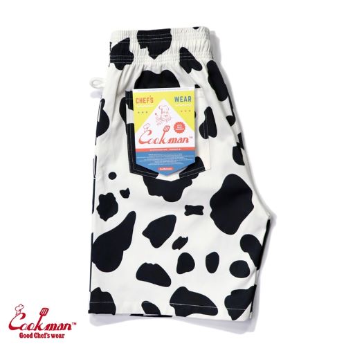 【楽天市場】クックマン シェフパンツ Chef Pants Short Cow 牛 カウ 牛柄 アメリカ アメリカン 短パン ショーパン ...