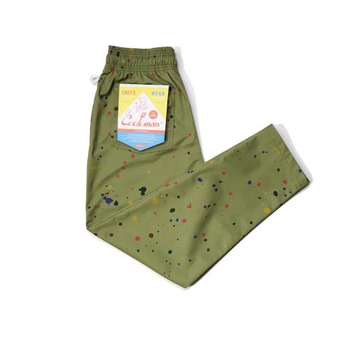 【楽天市場】クックマン シェフパンツ Cookman Chef Pants Sauce Splash Olive ソース スプラッシュ ...
