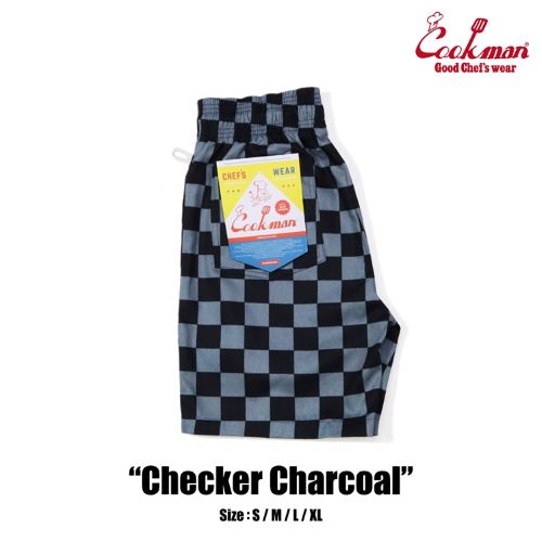 【楽天市場】クックマン シェフパンツ Chef Pants Short Checker Charcoal チェッカー柄 チャコール アメリカ ...