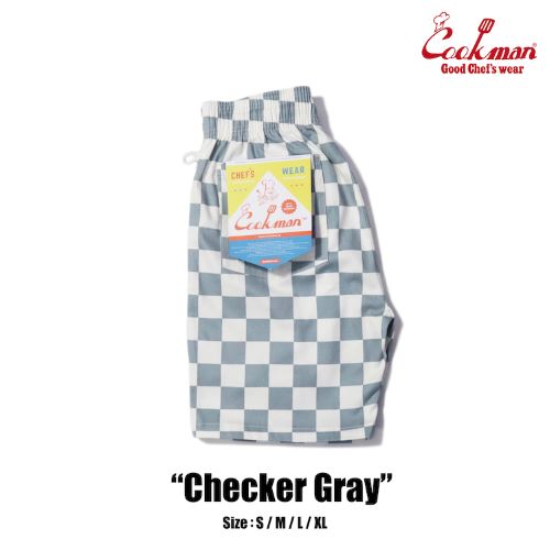 【楽天市場】クックマン シェフパンツ Chef Pants Short Checker Gray チェッカー柄 グレー アメリカ アメリカン ...