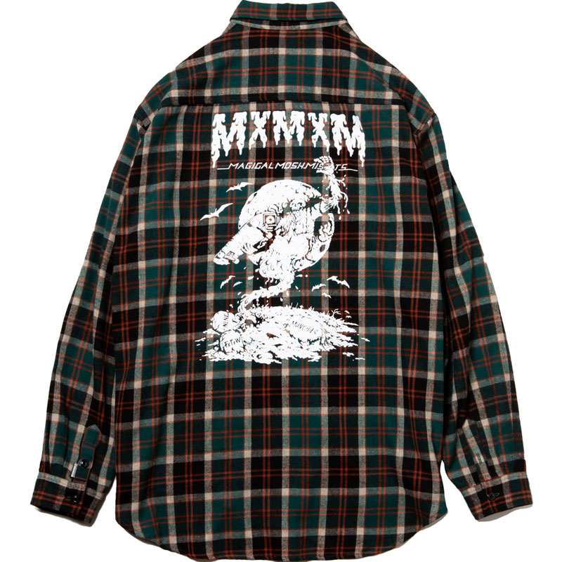 【楽天市場】【MAGICAL MOSH MISFITS】マジカルモッシュミスフィッツ【MxMxM ZOMBIE NEL SHIRT】BROWN ...
