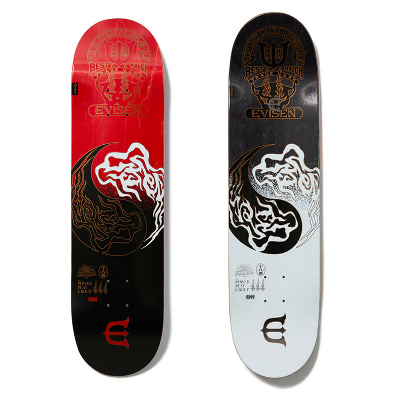 【楽天市場】【エビセン】Evisen Skateboards ゑ 【YIN-YANG FIRE】8.125(inch)【SKATEBOARD ...
