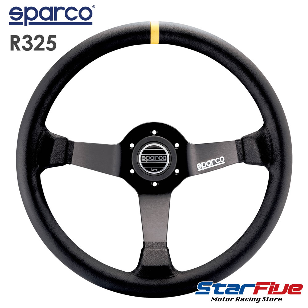 【楽天市場】スパルコ ステアリング R325 レザー 350mm/DEEP95mm 33-29Φ Sparco：Star5 スターファイブ