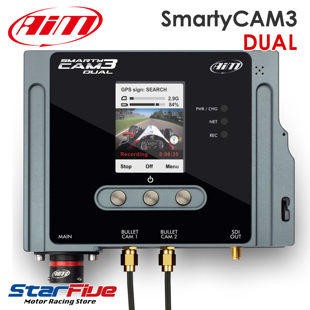【楽天市場】AiM SmartyCAM3 DUAL デジタルビデオカメラ 車載オンボード エーアイエム スマーティーカム3 デュアル ...