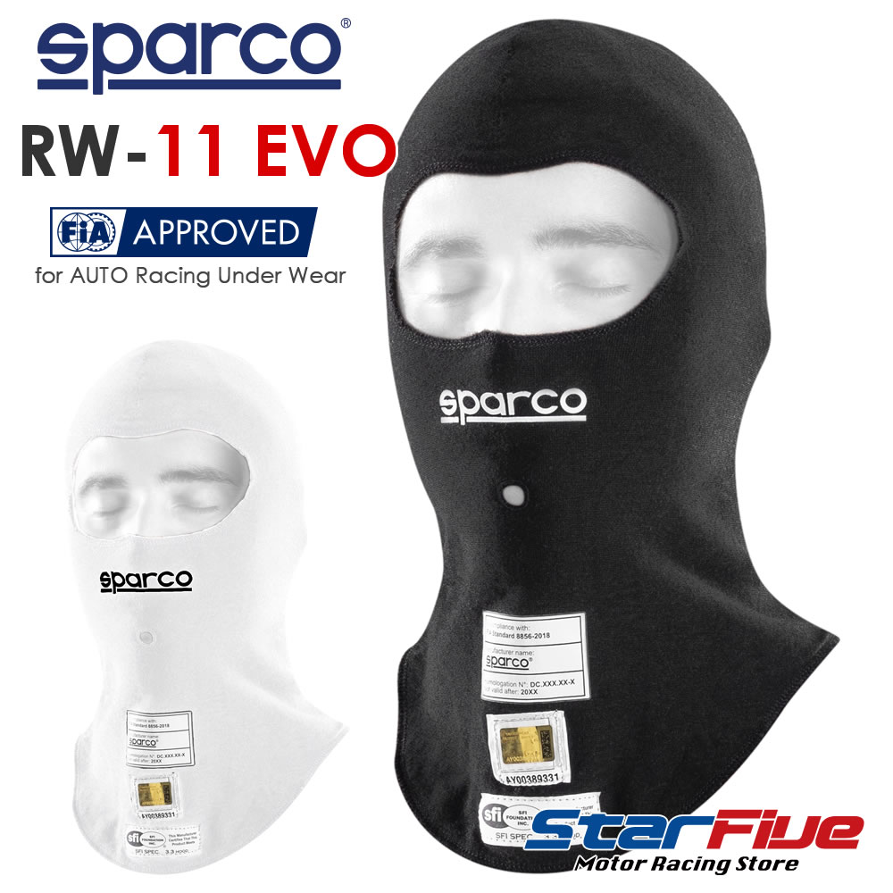 【楽天市場】スパルコ フェイスマスク RW-11 EVO 4輪用 耐火 FIA8856-2018公認 Sparco：Star5 スターファイブ