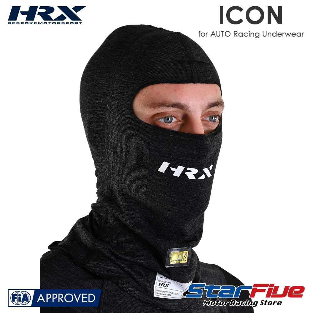 【楽天市場】HRX フェイスマスク 耐火 4輪用 ICON アイコン ブラック FIA8856-2018公認 アンダーウェア：Star5 スターファイブ