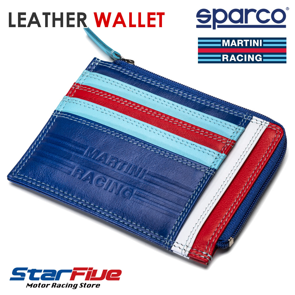 【楽天市場】スパルコ×マルティーニレーシング レザーウォレット 財布 LEATHER WALLET Sparco MARTINI RACING ...