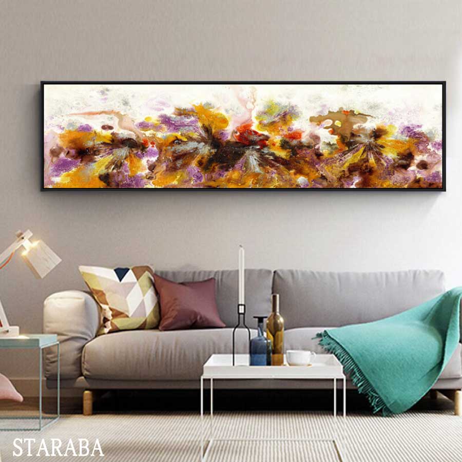 【楽天市場】絵画 インテリア ファブリック 枠付き アート人気 絵 120×30cm 額入り 額装込 装飾 アートパネル リビング プレゼント 壁掛け 壁絵 ホテル カフェ 旅館 アート ...