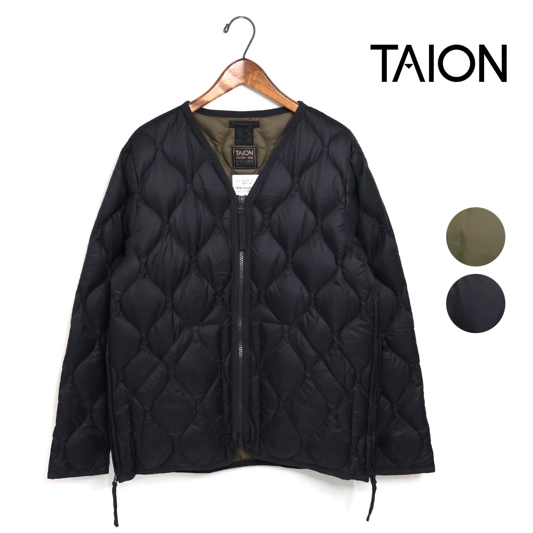 【楽天市場】メンズ TAION タイオン ミリタリー VネックWジップ ダウンジャケット-ソフトシェル 品番：TAION-101ALSZML-1：HANGERS Store