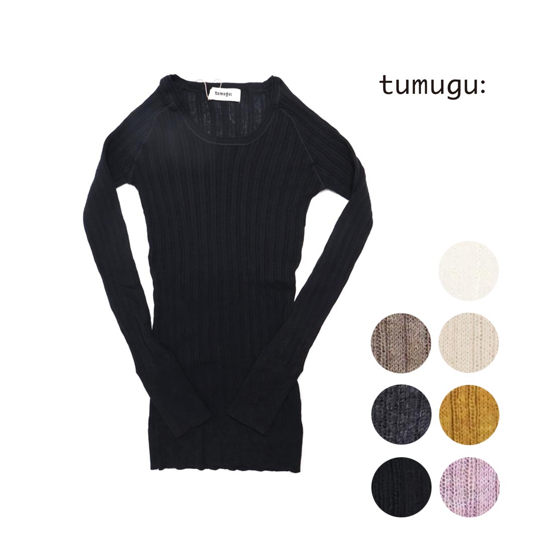 【楽天市場】☆【SALE】レディース tumugu: ツムグ ランダムリブニット Uネック 品番：TK9407A【20%OFF】：star＆bars