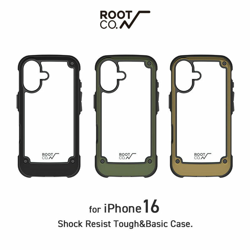【楽天市場】【期間限定ポイント3倍】【iPhone16専用ケース】ルート コー ROOT CO. iPhoneケース グラビティ ショックレジスト タフ&ベーシックケース アイフォンケース 耐 ...