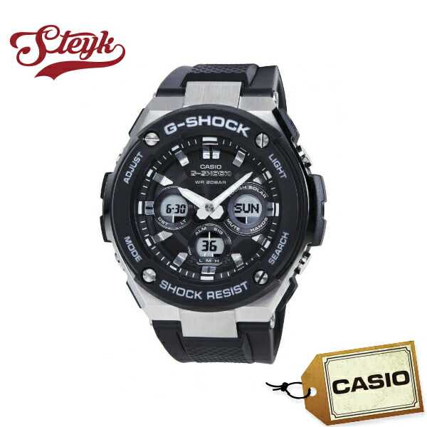 【楽天市場】CASIO カシオ 腕時計 G-SHOCK G-STEEL ジーショック ジースチール アナデジ GST-S300-1 メンズ：STEYK