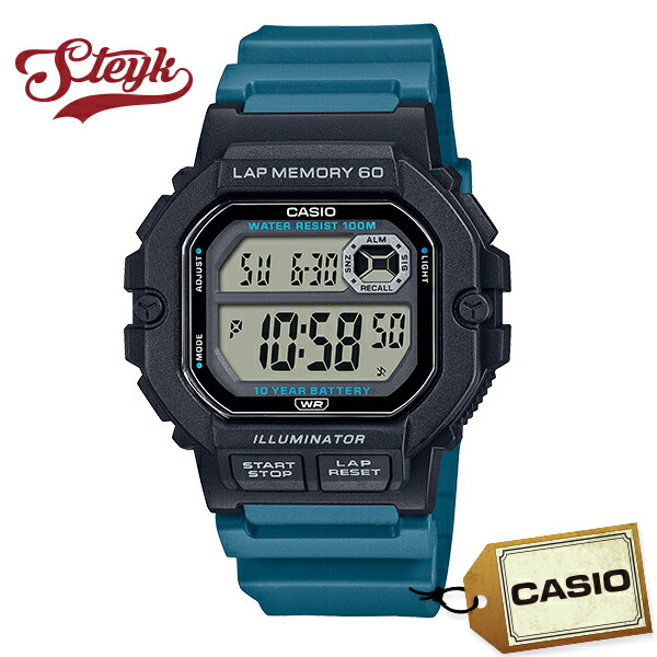 【楽天市場】CASIO WS-1400H-3A カシオ 腕時計 デジタル STANDARD スタンダード メンズ ブラック ブルー カジュアル ...