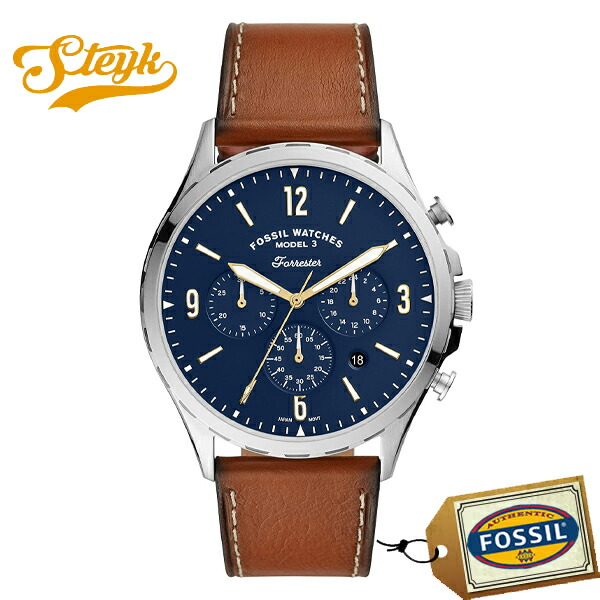【楽天市場】FOSSIL FS5607 フォッシル 腕時計 アナログ Forrester Chrono フォレスタークロノ メンズ ブルー ...