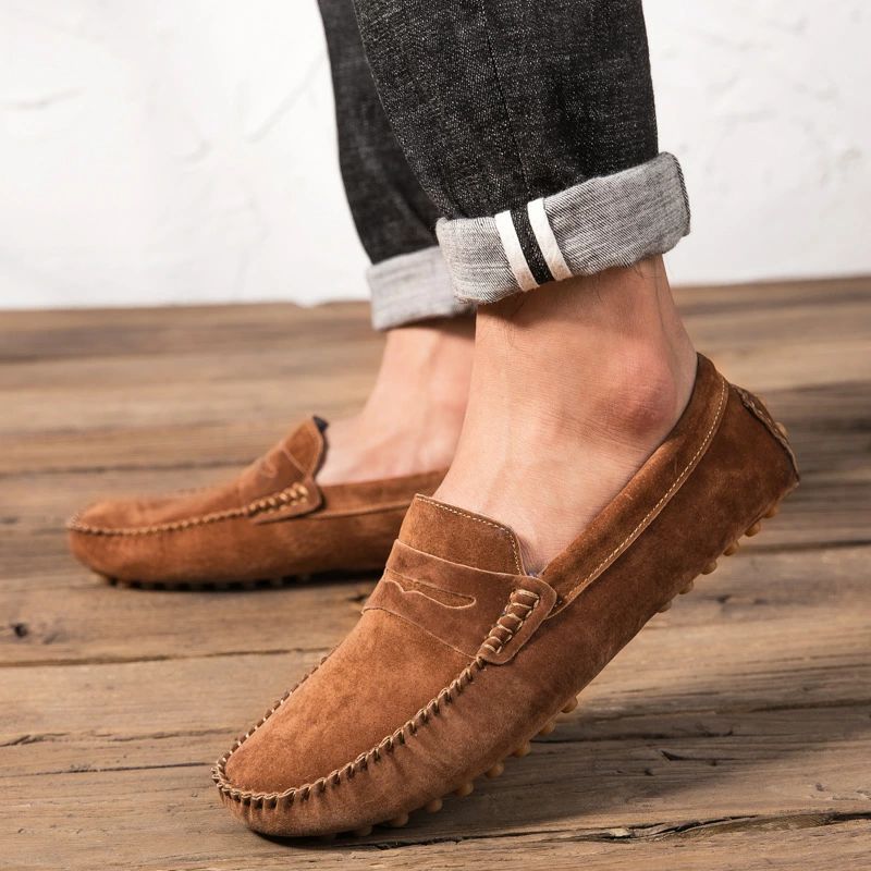 【楽天市場】【10%OFF 割引期間限定 送料無料】本革 裏ボア スエード ドライビングシューズ メンズ 秋冬 スリッポン ローファー ペニー リボン おしゃれ：FUKUOKA ストアサービス