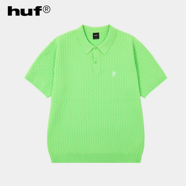 【楽天市場】【SALE25％OFF 定価13,200円】HUF HUF 1984 KNIT POLO KN80151SP25 ニットポロ 半袖 ...