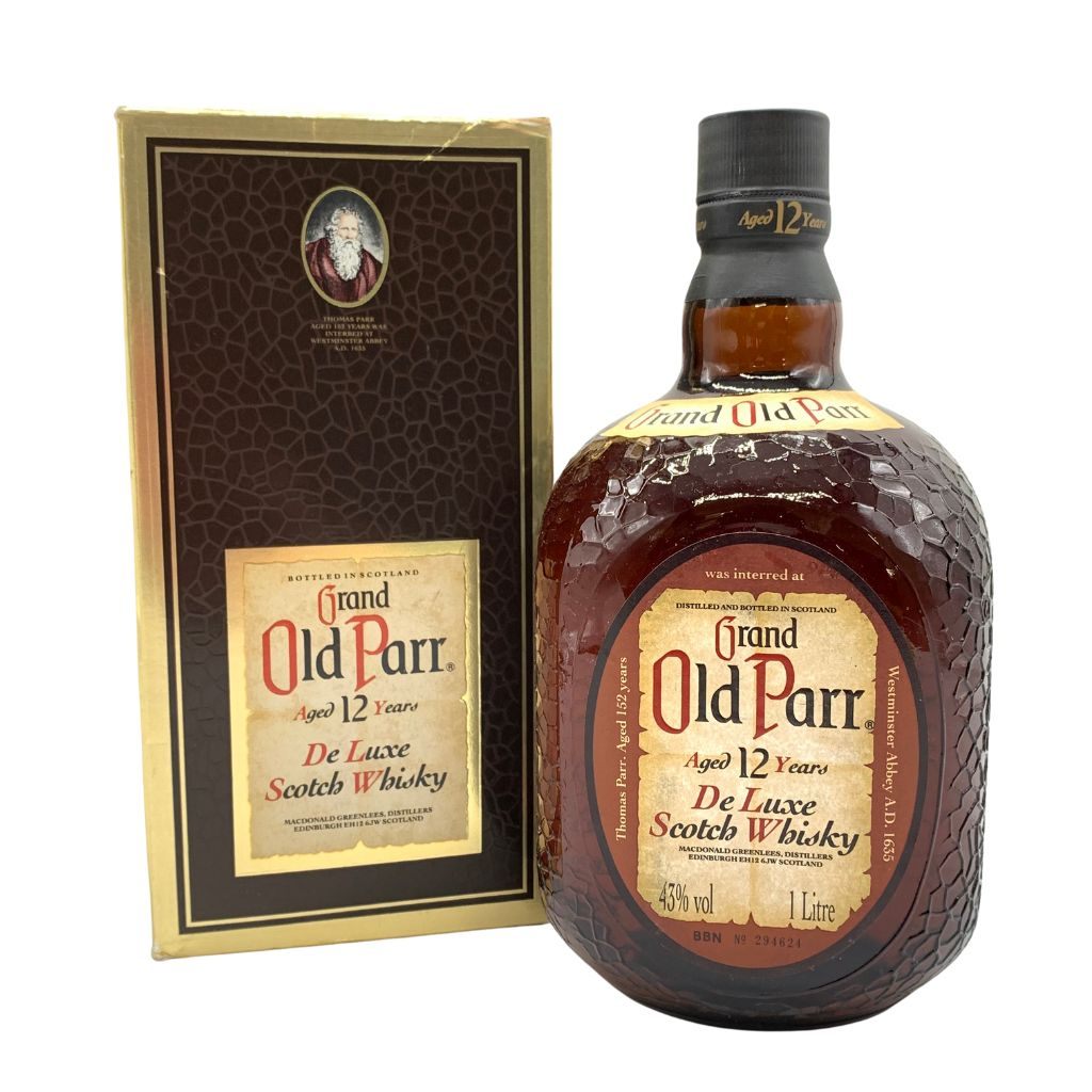 【楽天市場】【未開栓】グランド オールド パー 12年 デ ラックス 1000ml 43% Grand Old Parr De Luxe 【A1】【中古】販売済み：ストックラボ