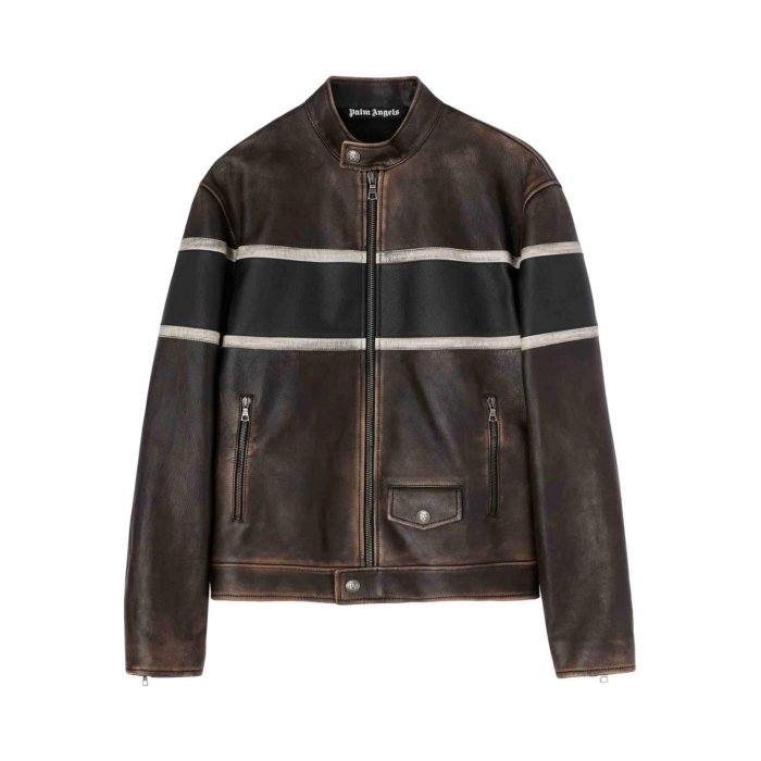 【楽天市場】パームエンジェルス Palm Angels Crystal Pin-Up Byker Jacket ...