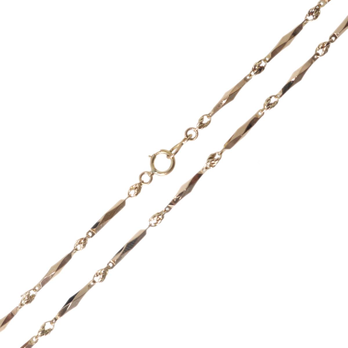 【楽天市場】【中古】 切子ネックレス オーロラ子持ち K18 18金 YG イエローゴールド 首回り約43cm 重量約12.1g NT 磨き仕上げ品 Sランク：ブランドショップ リバース