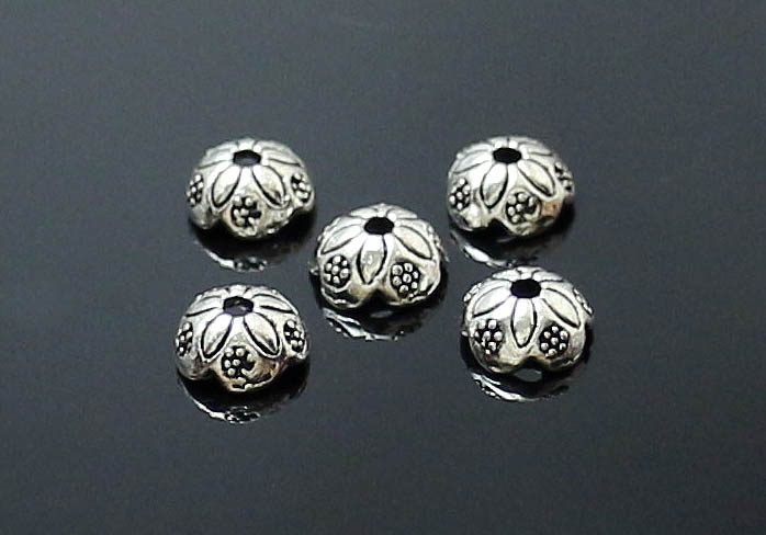 【楽天市場】(6個入)HA5209ビーズキャップ7mmパーツ メタル バラ売りメール便発送可：パワーストーン天然石 STONE HACCI