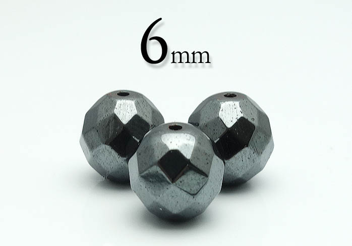 【楽天市場】【粒売】ヘマタイト64面カット6mm丸玉【メール便発送可・ばら売り・卸価格】：パワーストーン天然石 STONE HACCI