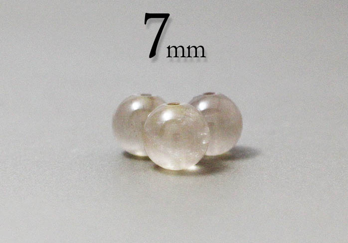【楽天市場】【粒売】ホワイトラビットヘア7mm丸玉-ブラジル産【メール便発送可・ばら売り・卸価格】：パワーストーン天然石 STONE HACCI