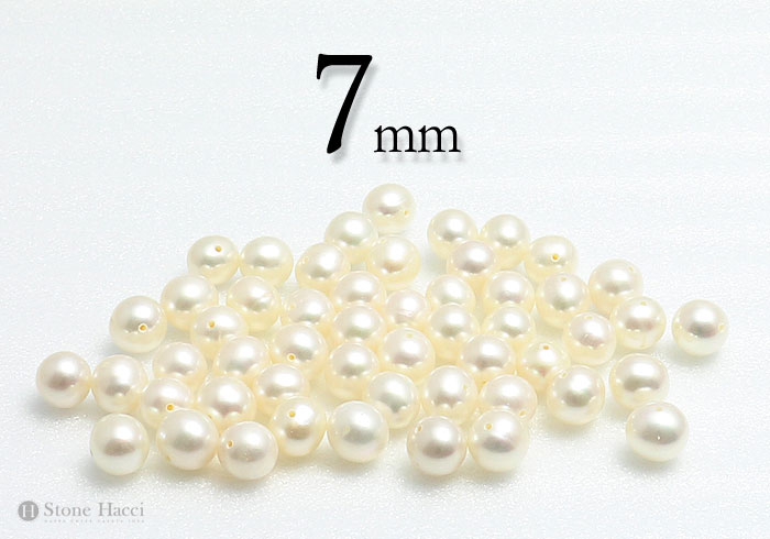 【楽天市場】【粒売】淡水パール 7mm 中国産【メール便発送可・ばら売り・卸価格】：パワーストーン天然石 STONE HACCI