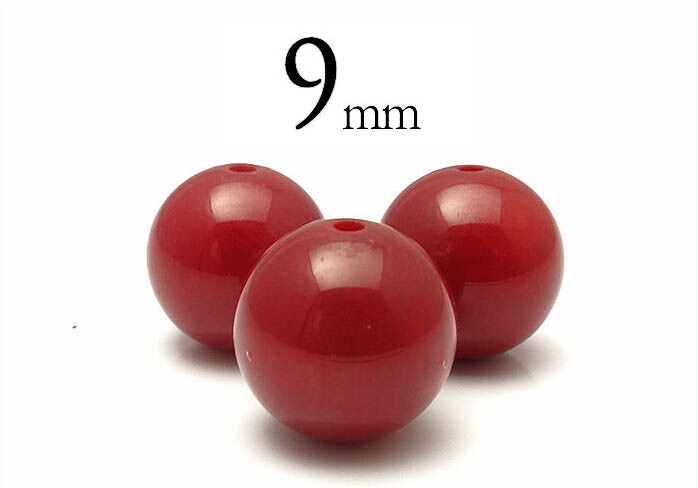 【楽天市場】【粒売】レッドコーラル9mm丸玉【メール便発送可・ばら売り・卸価格】：パワーストーン天然石 STONE HACCI