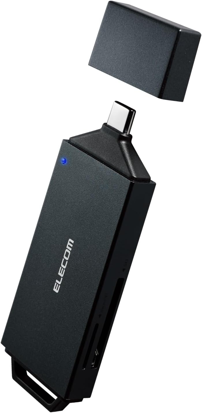 【楽天市場】エレコム SDカードリーダー USB Type-C 直挿し【UHS-II対応/簡易パッケージ】メモリカードリーダー ELECOM MR3C-D206BK/EC SD microSD ...