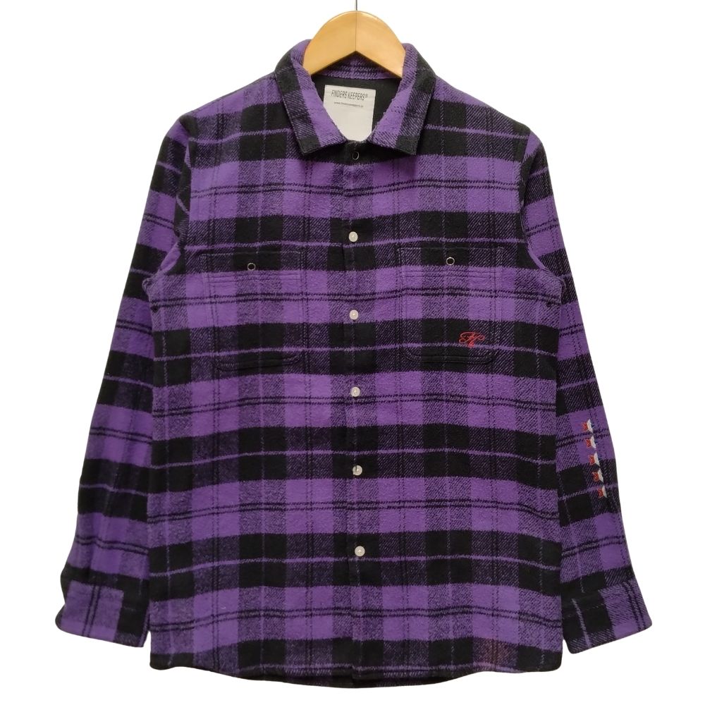 【楽天市場】FINDERS KEERERS フランネルシャツ ブラック×パープル サイズS 正規品 / B5509【中古】：STONE RIVER