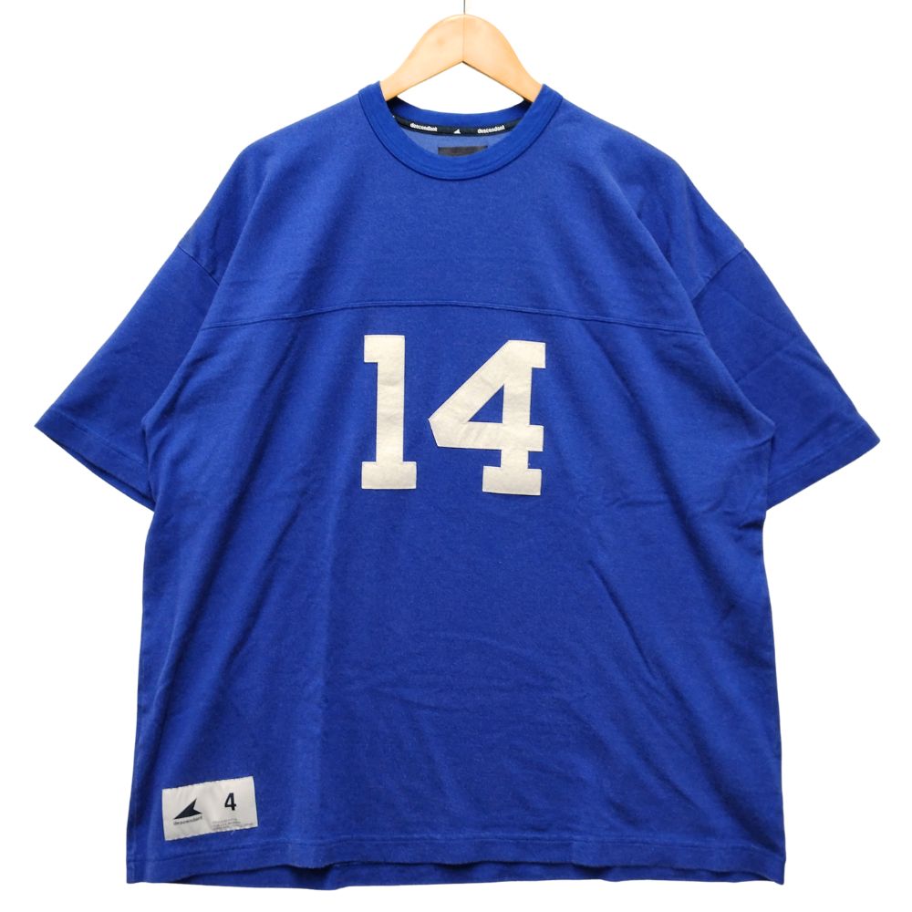 【楽天市場】DESCENDANT ディセンダント 24AW 14TH FOOTBALL JERSEY フットボールジャージ ブルー サイズ4 ...